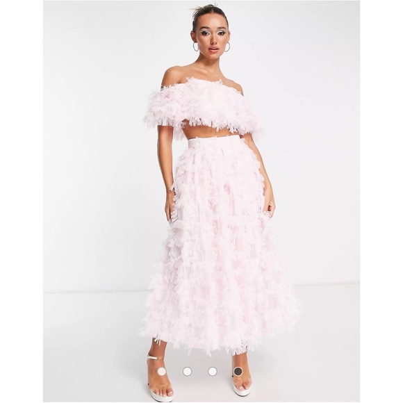 ASOS | Dresses | Stunning Two Piece Set Bubblegum Pink Textured Set ...